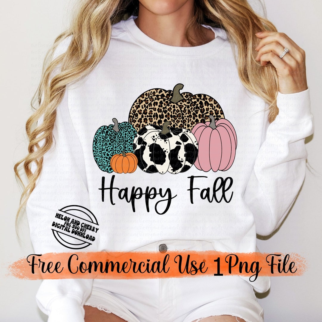 Happy Fall Leopard Pumpkin Png Sublimation Design Download - Etsy