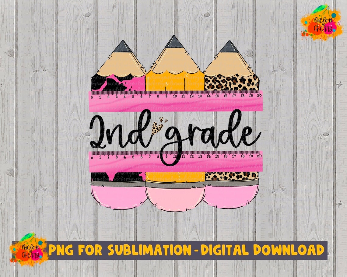 Second Grade Png Sublimation Design Download 2nd Grade Png - Etsy