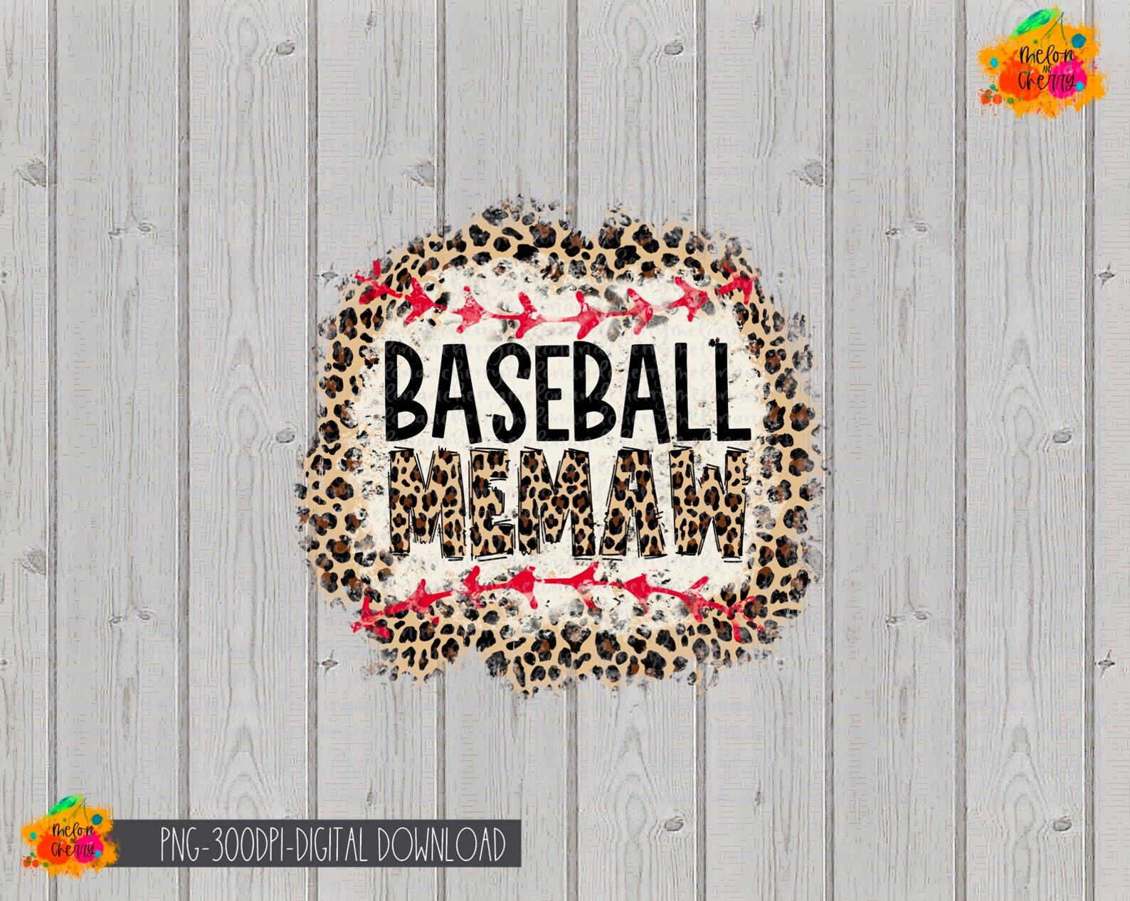 Distressed Leopard Baseball Memaw Png Sublimation Design - Etsy