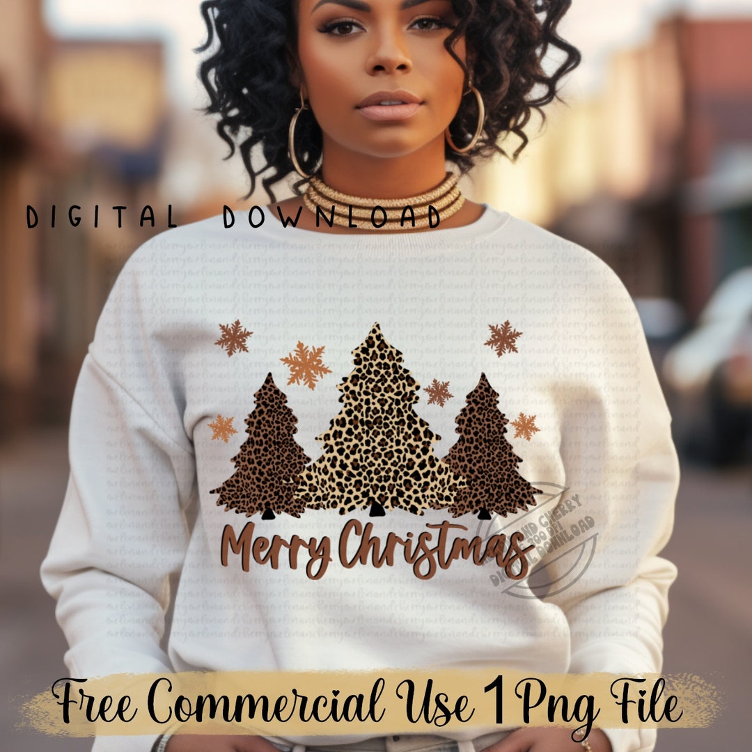 Leopard Christmas Tree Png Sublimation Design Christmas Trees ...