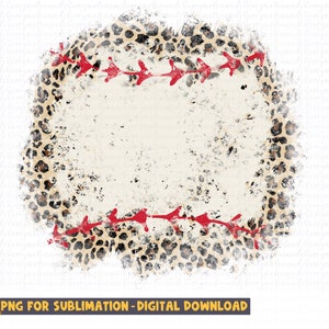 Baseball Distressed Leopard Background Sublimation Design - Etsy