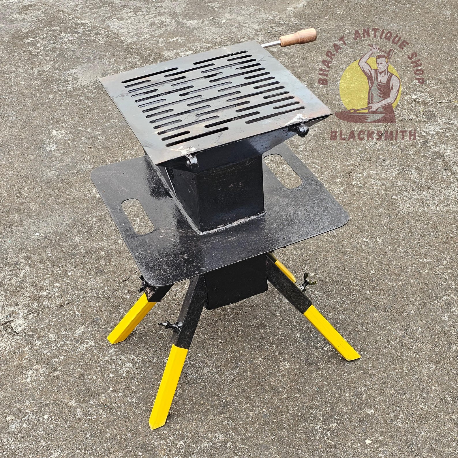 Wood Coal Burning Barbeque Stove Kitchen Outdoor Campaigning Cooking ...