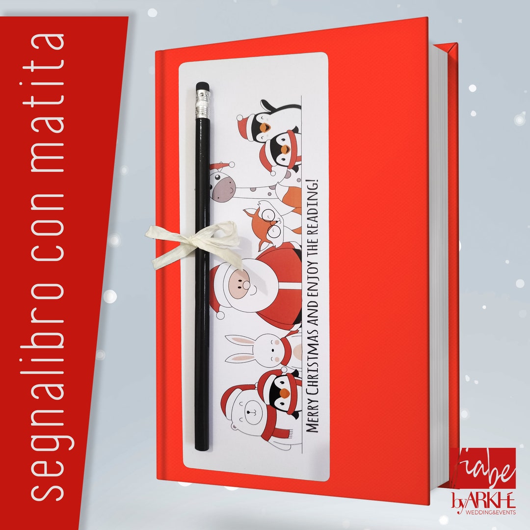 10 CHRISTMAS Bookmarks Made of Cardboard With Pencil - Etsy