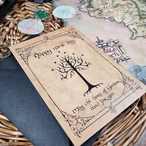 Lord of the Rings Birthday Card, Tolkien, LOTR, Bookish, With Envelope ...