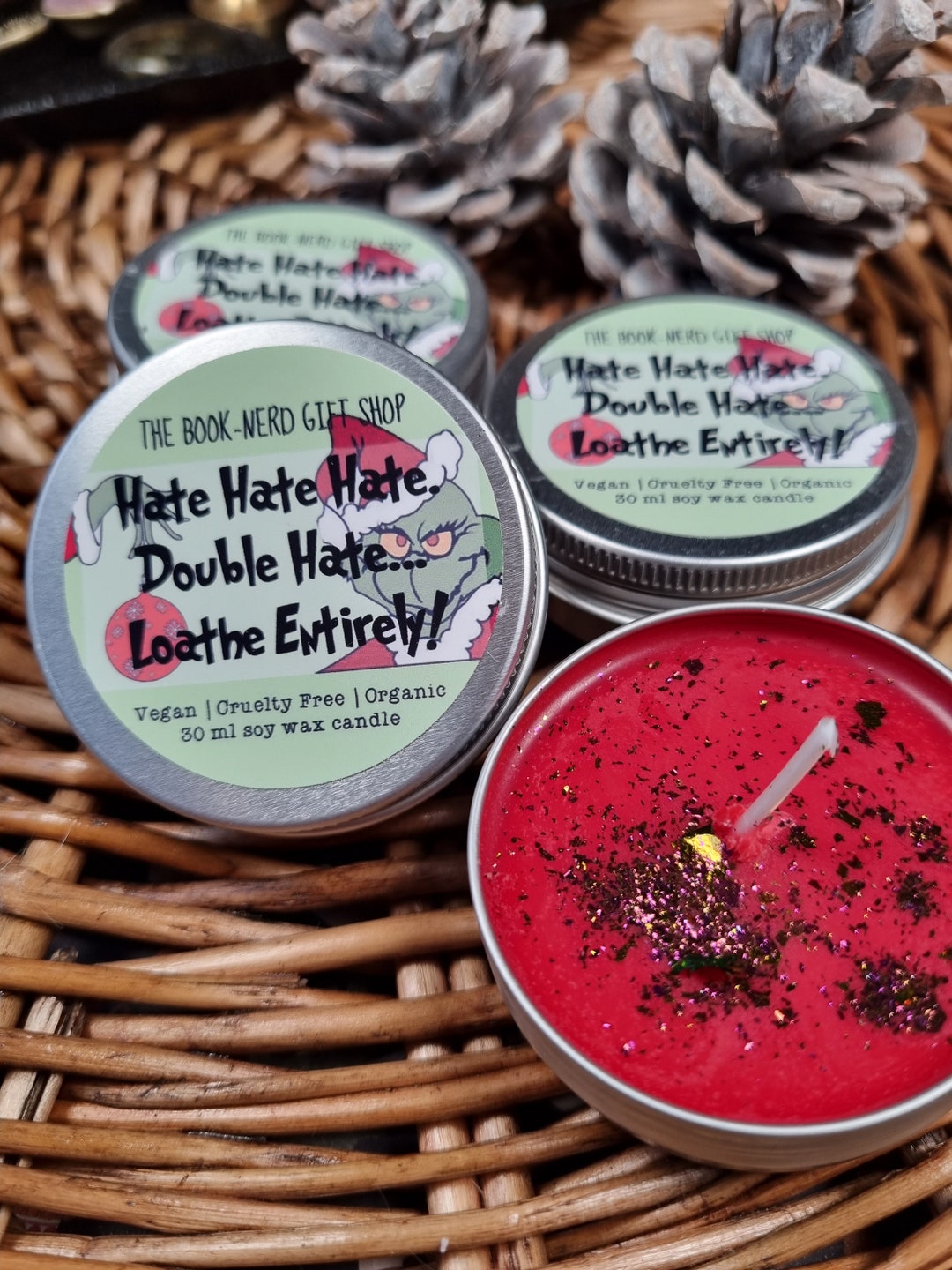 Mini Candle the Grinch Christmas Christmas Soy Candle - Etsy