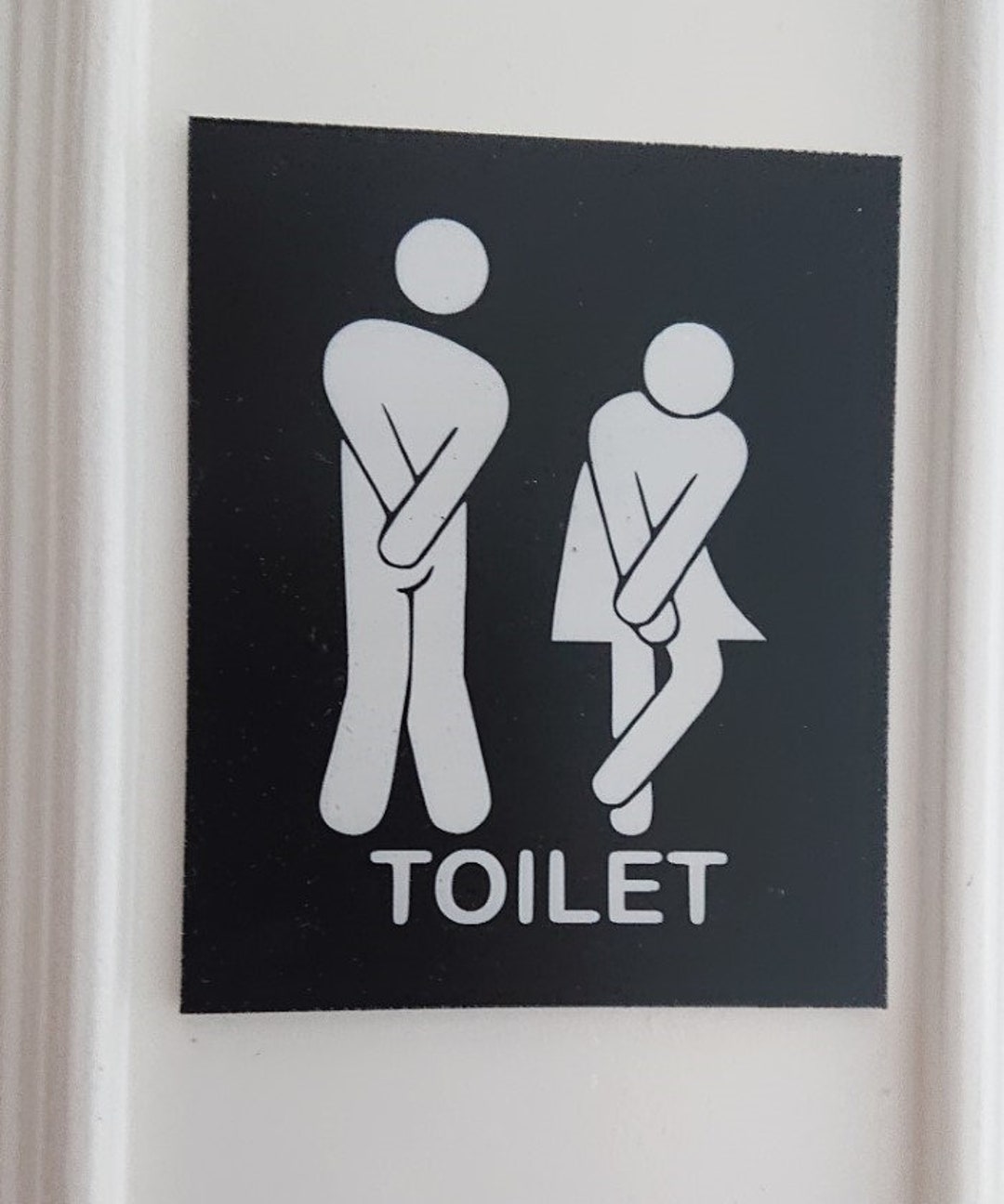 Funny Sign for Toilet Door/made From Acrylic - Etsy