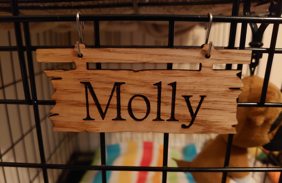 Personalised Pet Name Sign Crate/ Cage/kennel/ Bird/rabbit/hampster ...