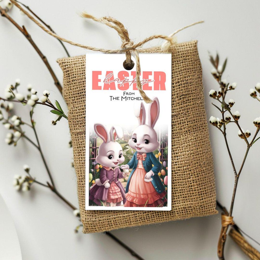 Editable Easter Egg Hunt Gift Tag | Easter Party Gift Tag | Spring ...