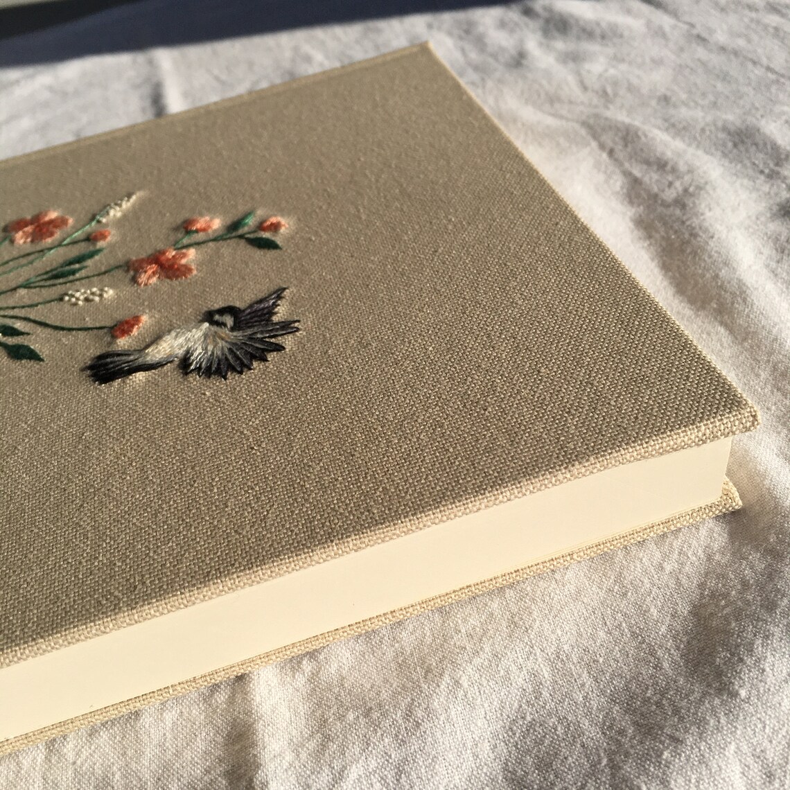 Embroidered Notebook With the Flowers Blooming From Book - Etsy