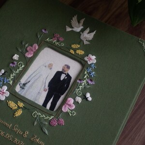 Personalized Photo Album, Large Hand Embroidered Photo Album, Custom ...