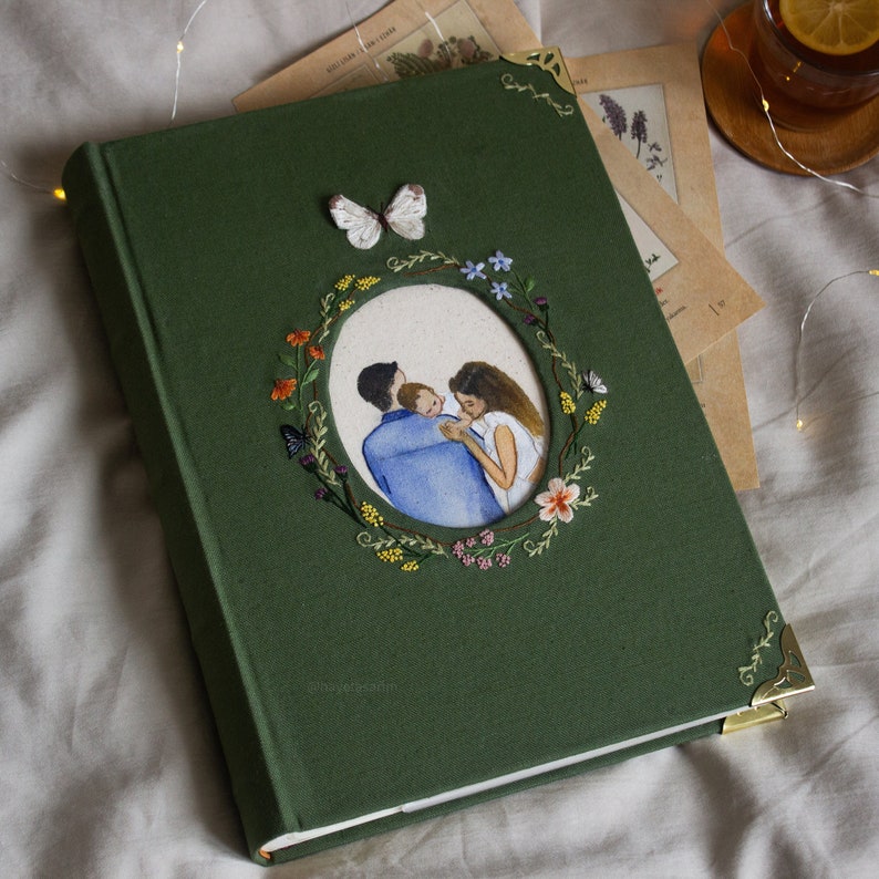 Personalized Photo Album, Large Hand Embroidered Photo Album for 300 ...