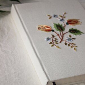 Embroidered Notebook With the Flowers, Journal, Book, Linen ...