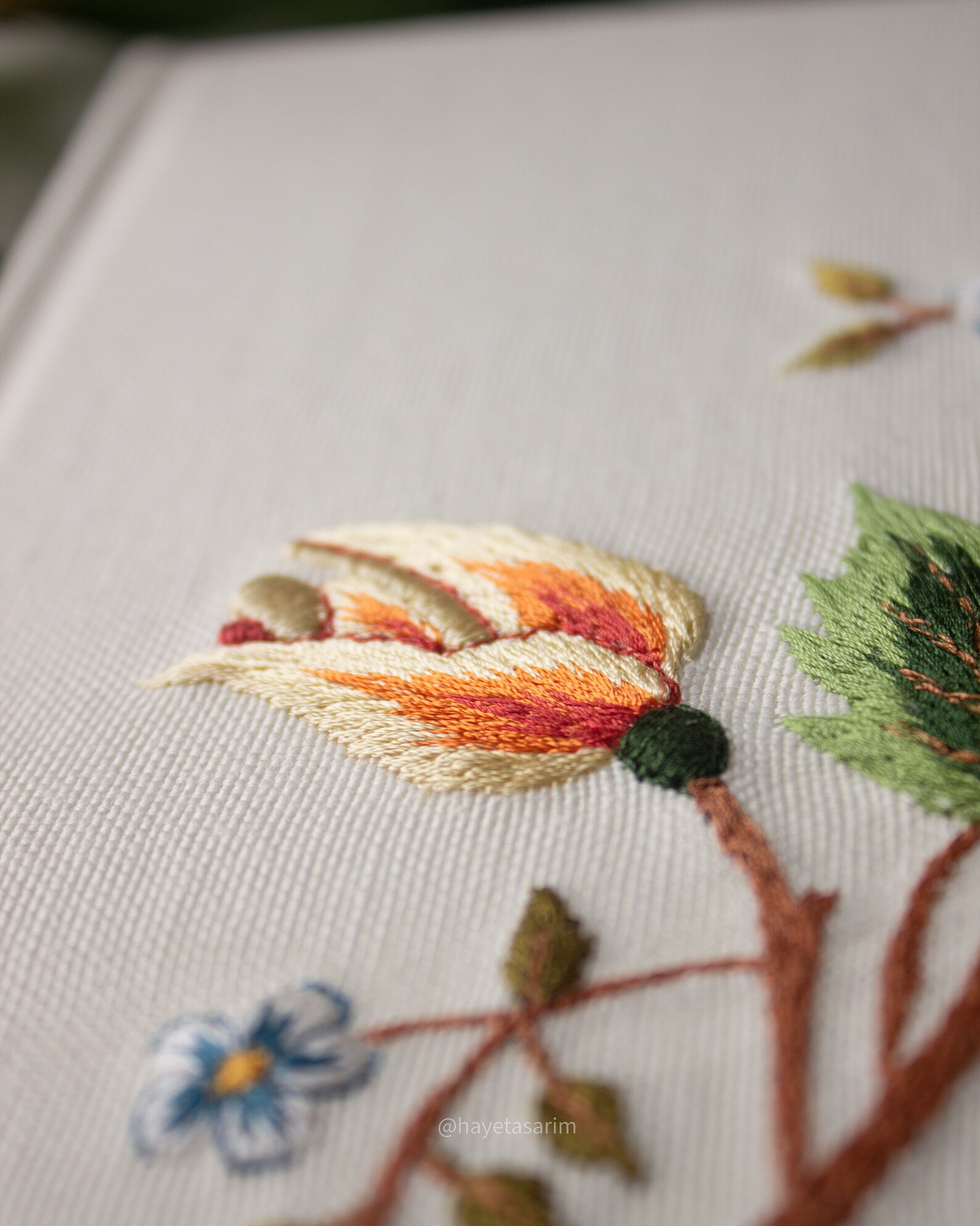 Embroidered Notebook With the Flowers, Journal, Book, Linen ...