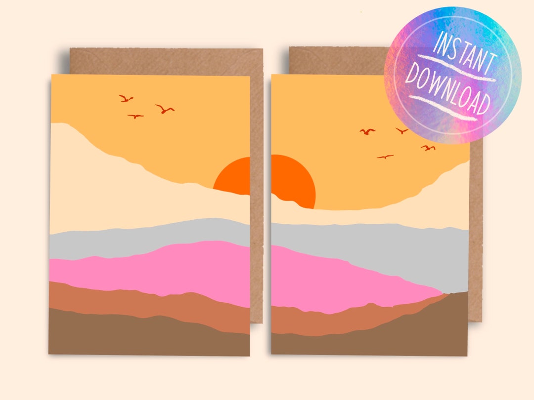 Double Greetings Card for Couples, Twins, Friends 4 Options Printable ...