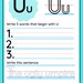 Printable Digital Phonics Worksheet Letter U /u/ Phoneme - Etsy