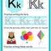 Printable Digital Phonics Worksheet Letter K /k/ Phoneme - Etsy