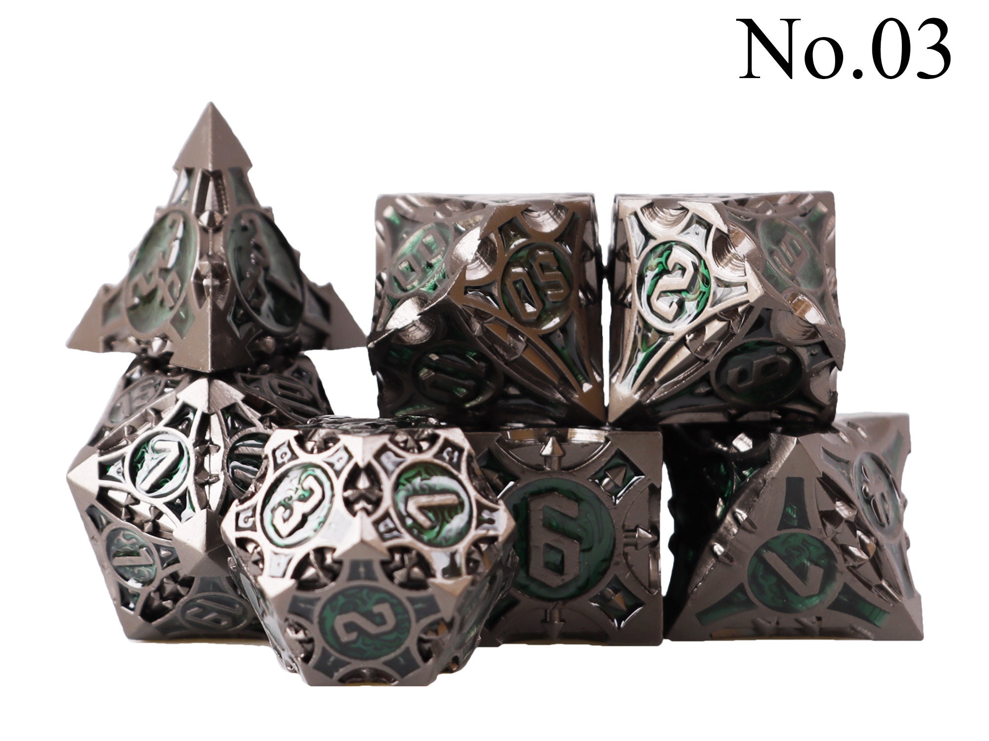 Metal Dice Set for Role Playing Games Full Polyhedral Dice - Etsy