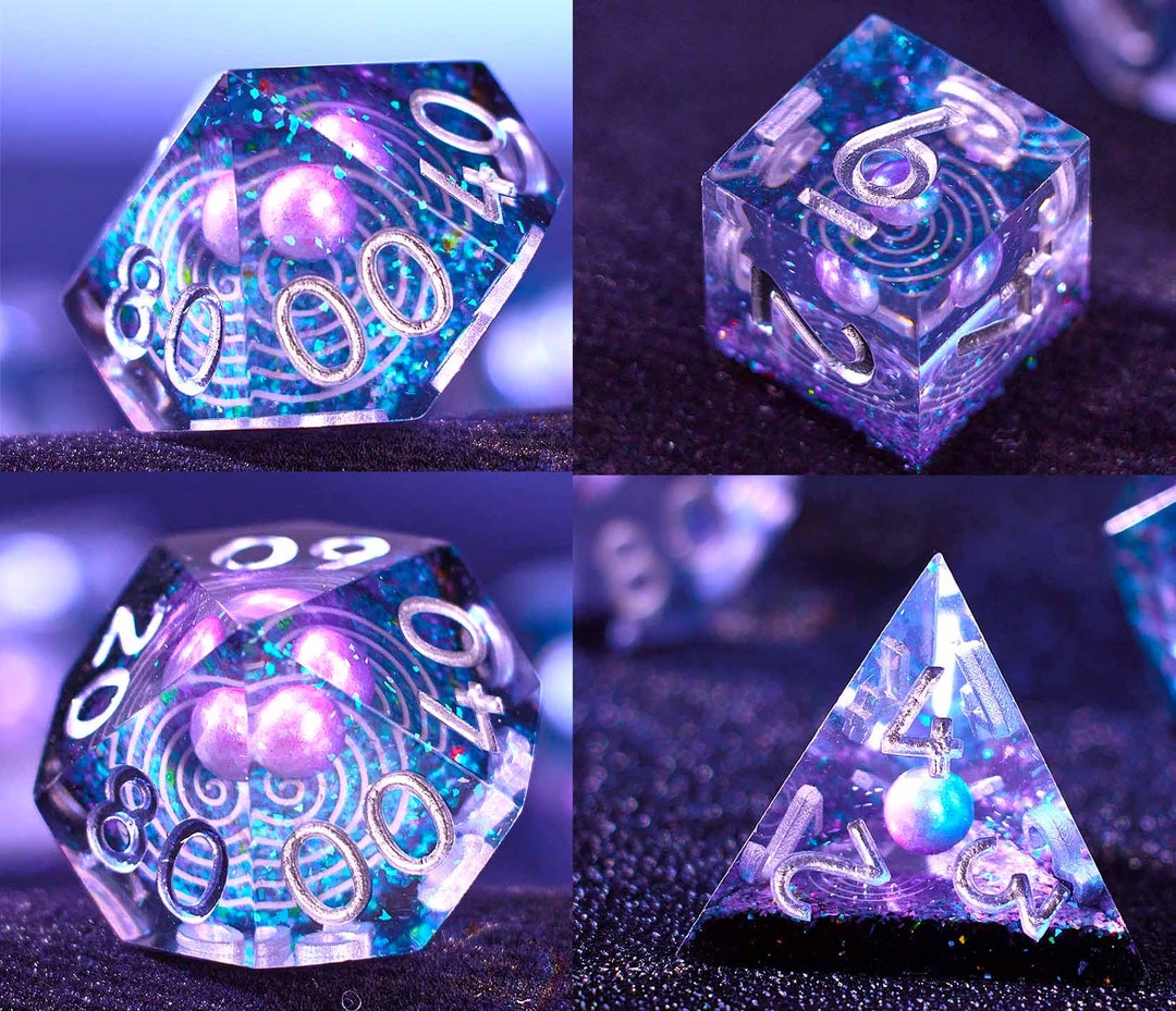 Gorgeous Dice Set , Resin Sharp Edge Dice Set for Dnd Gifts , Full Dice ...