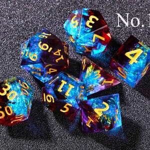 Galaxy Dice Set for Role Playing Games , Starry Galaxy Dice Set for ...