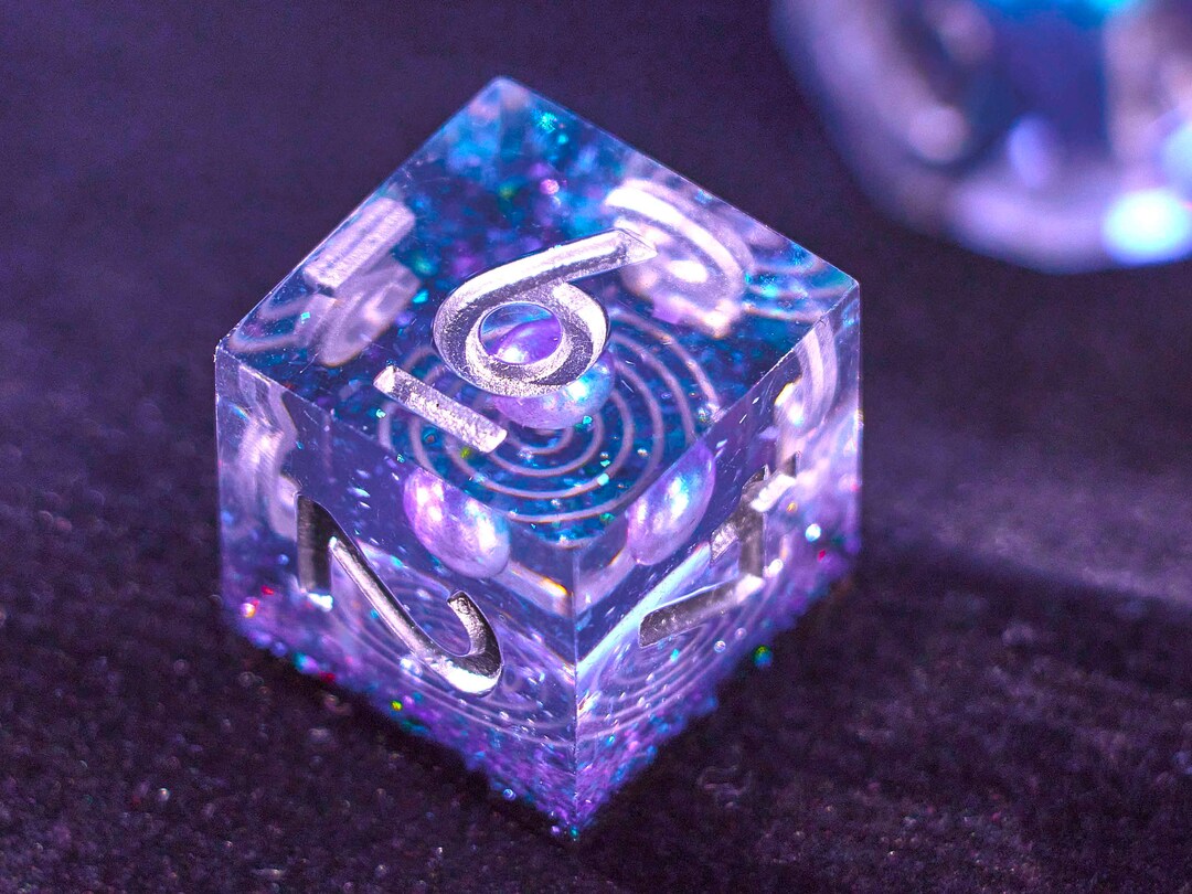 Glittering Galaxy RPG Dice Set ,full Sharp Edge D and D Dice Set ...
