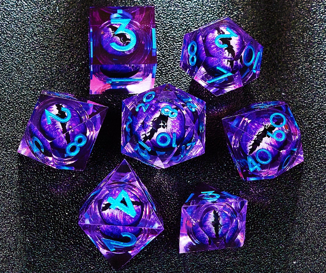 Dragon Eye Dnd Dice Set Liquid Core for D&d Gifts , Beholder's Eye ...