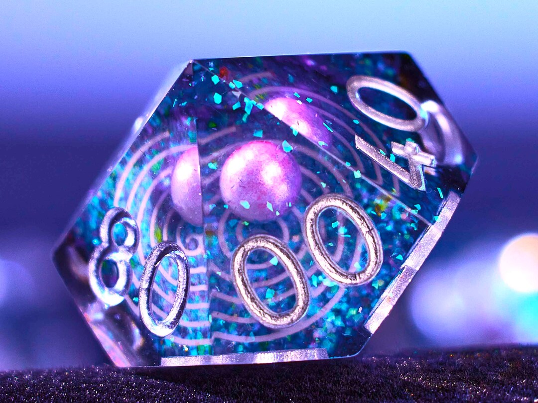 Galaxy Dice ,resin D and D Dice for Role Playing Games , Polyhedral ...