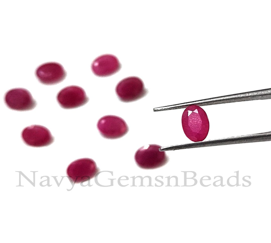 11 Piece Lot-natural Ruby Oval Shape Cut Stones-ruby-oval Shape Ruby ...