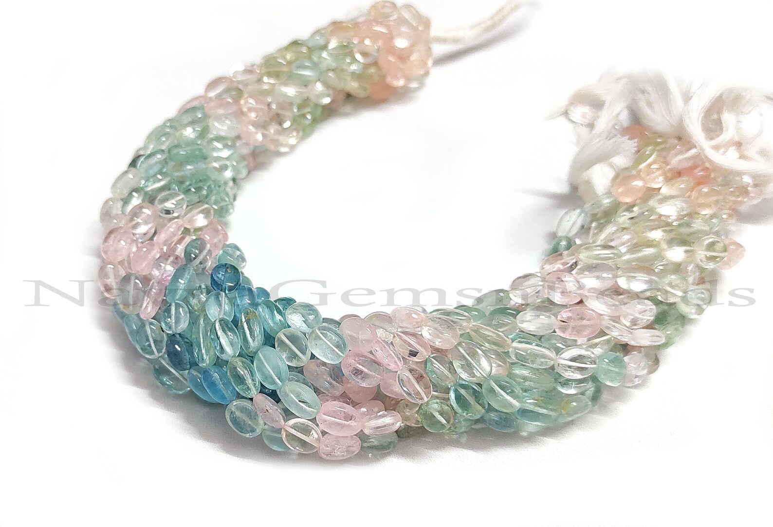 Natural Multi Aquamarine Smooth Oval Beads-aquamarine Oval Shape Bead-multi Aqua Beads ...