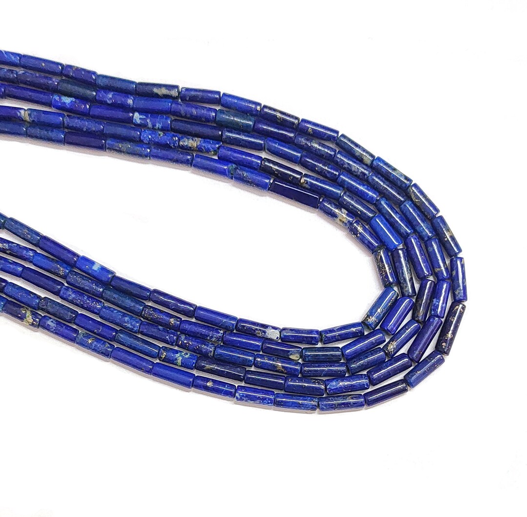 Natural Lapis Lazuli Smooth Tube Shape Beads-lapis Tube Beads-lapis ...