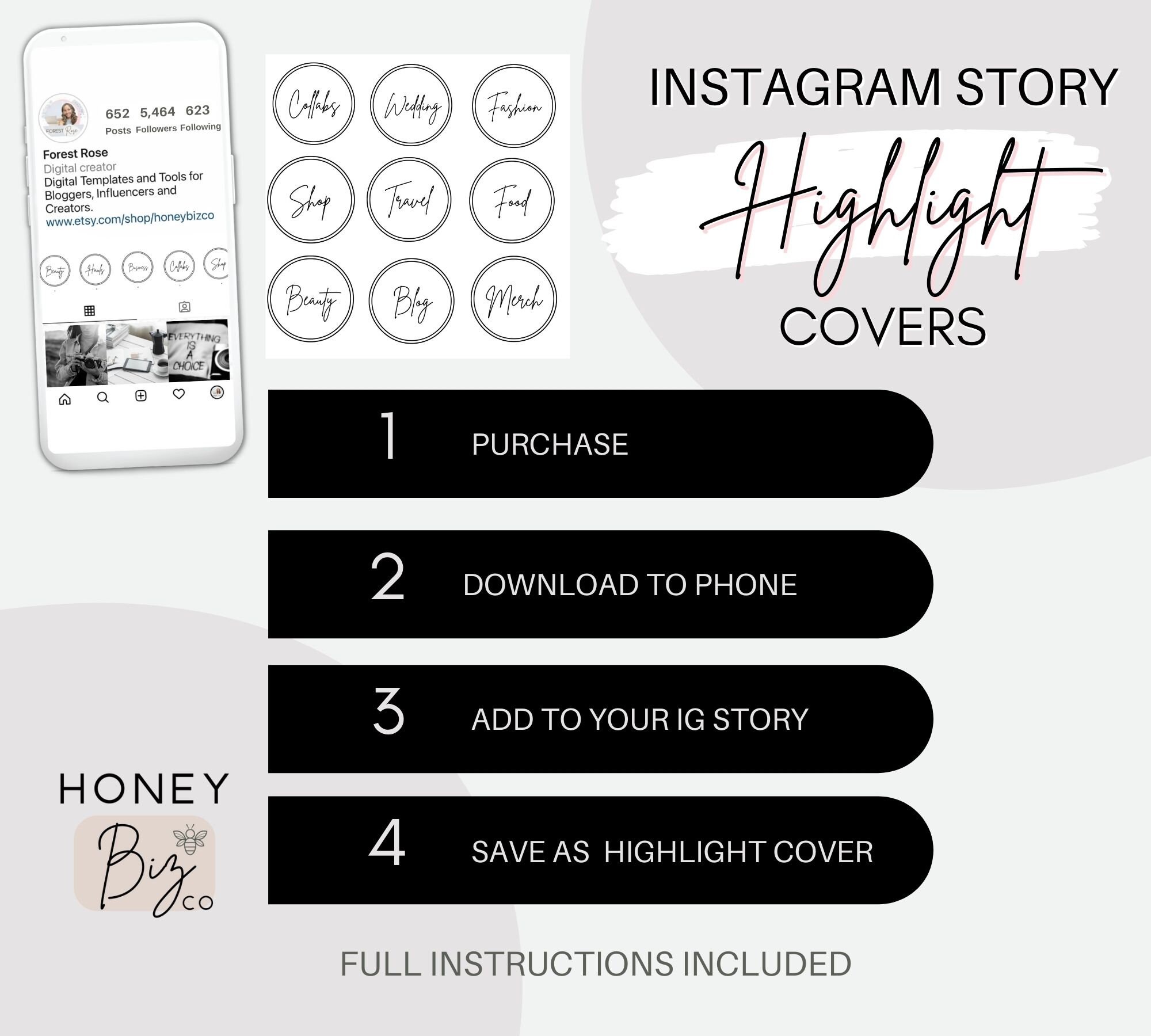 Minimalist Instagram Story Highlight Covers - Instagram Stories ...