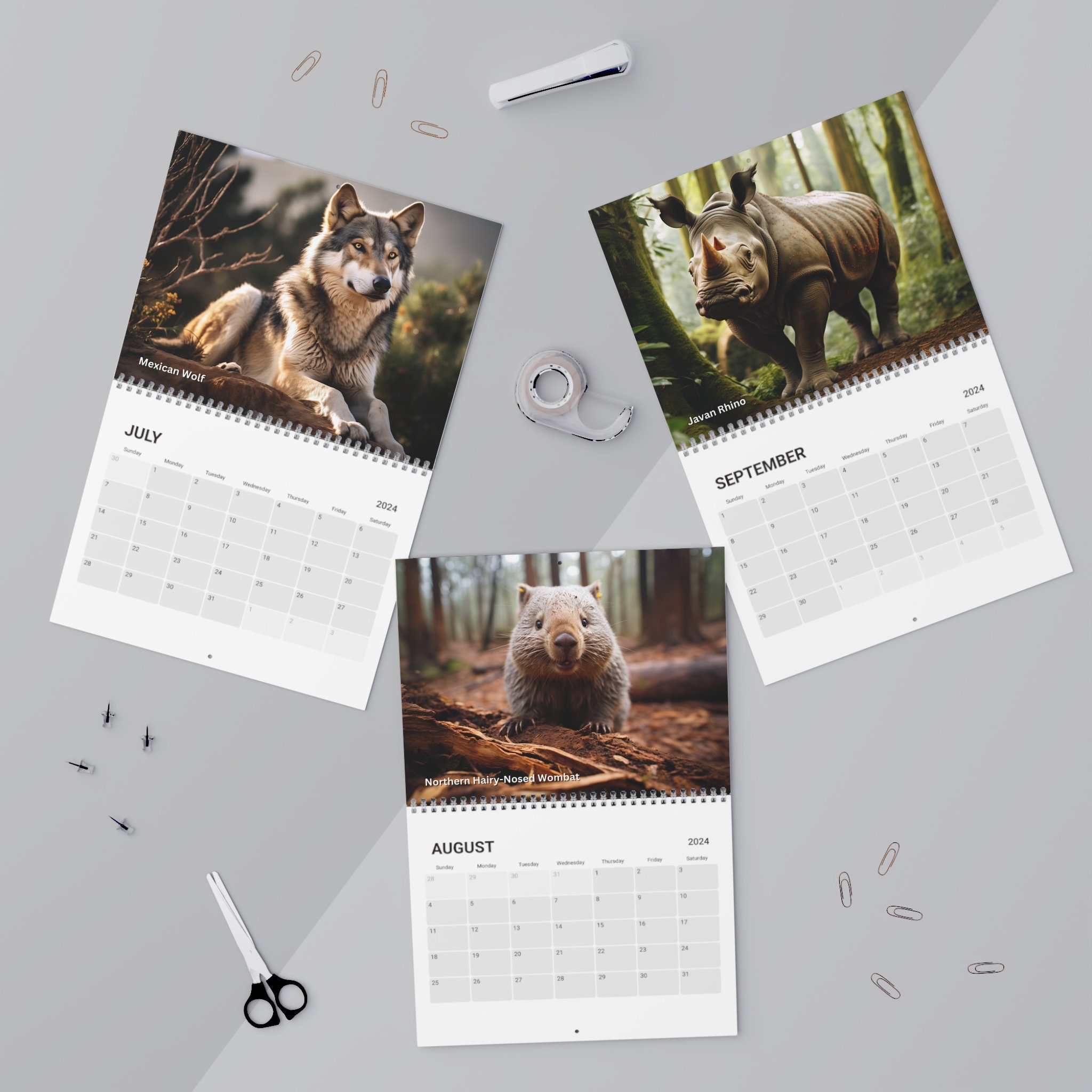 Endangered Species Calendar (2024) sold by Fireplace High-Rise | SKU ...