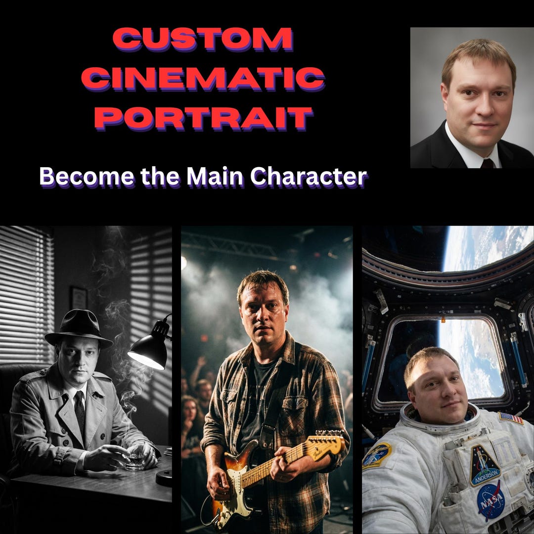 Custom Cinematic Portrait | Movie-style Photo Art | Digital Film Poster ...