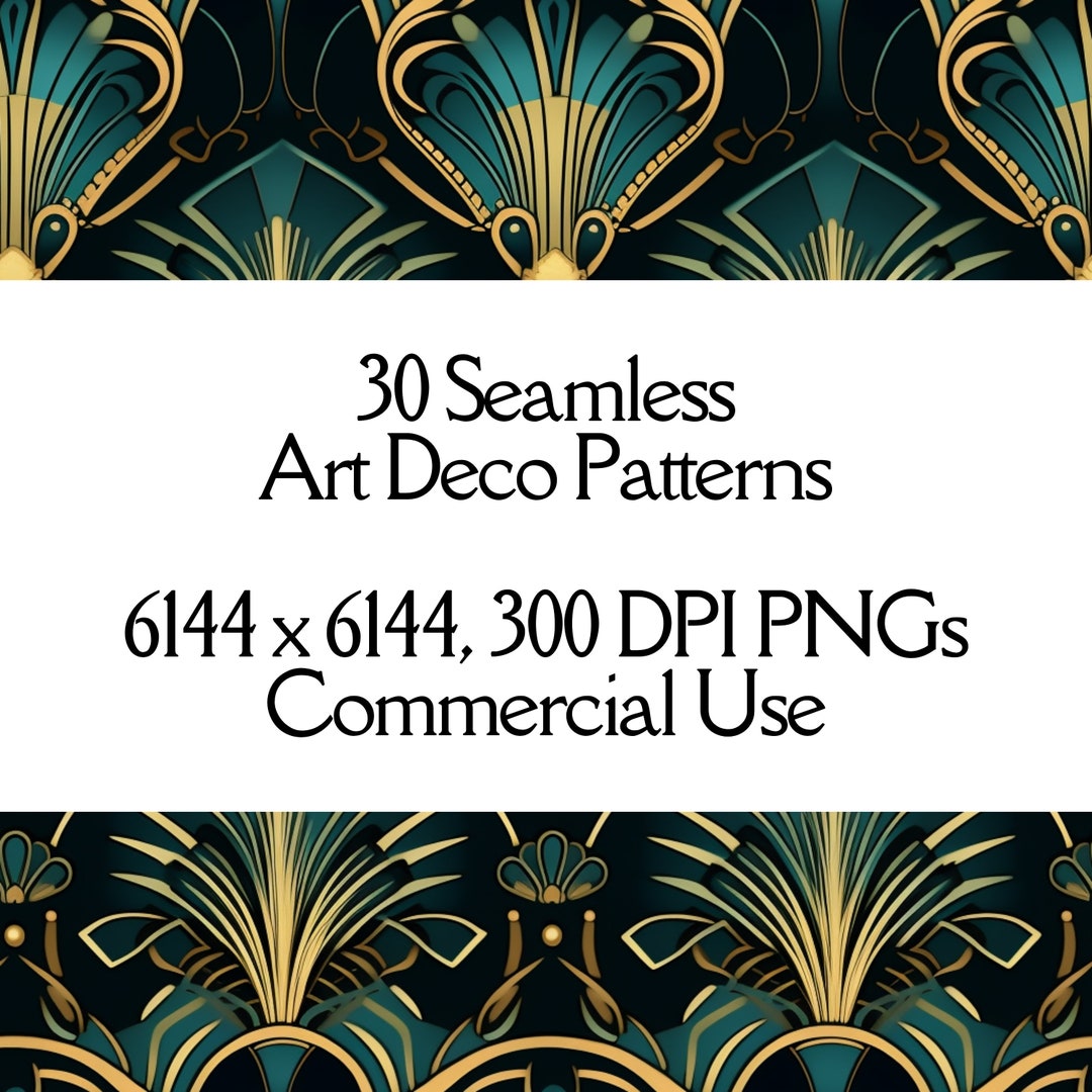 30 Seamless Art Deco Pattern Tiles, Commercial Use - Etsy