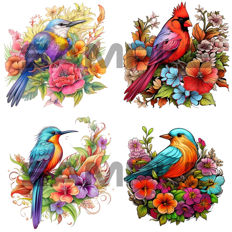 55 Bird Clip Art for Commercial and Personal Use - Etsy