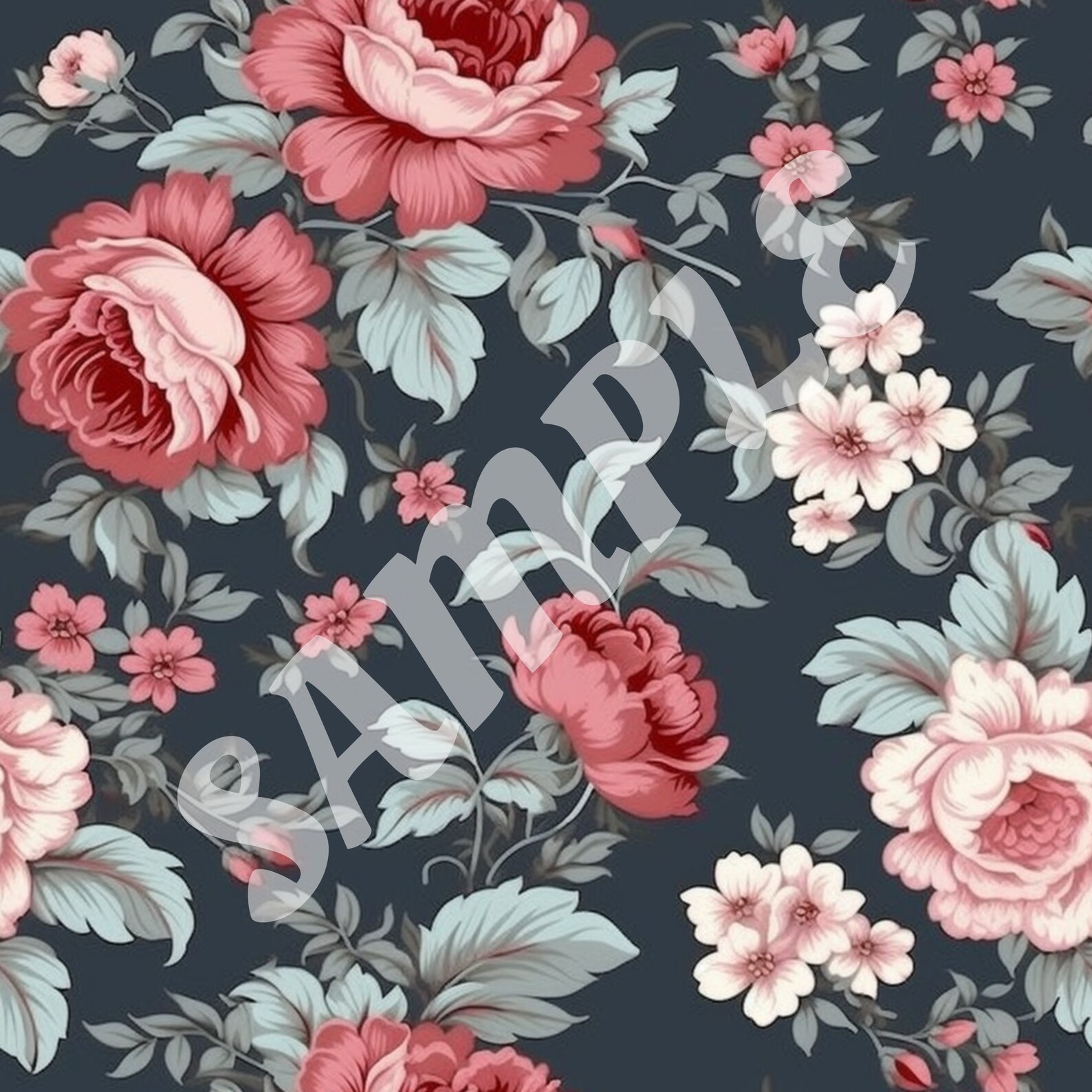 60 Vintage Rose and Flower Seamless Patterns, Floral Digital Paper, for ...