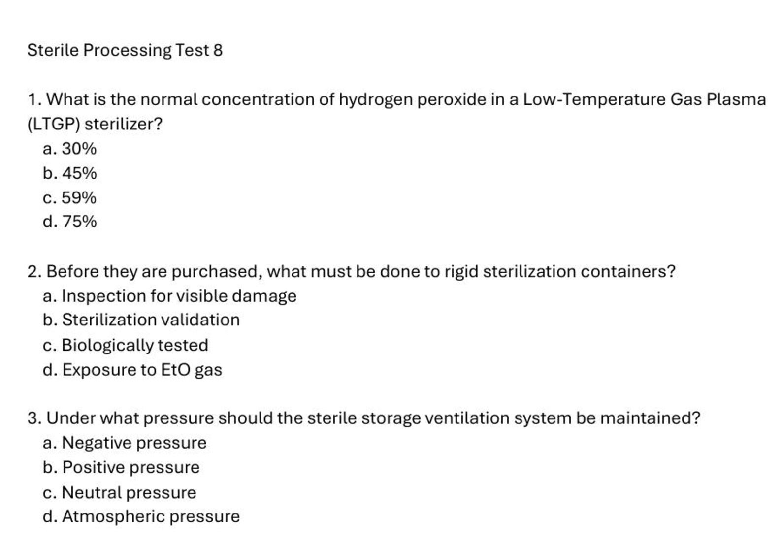 Printable Practice Test W/answer Key Test 8 - Etsy