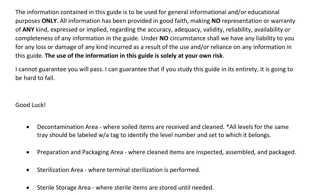 The Complete Sterile Processing Study Guide - Etsy