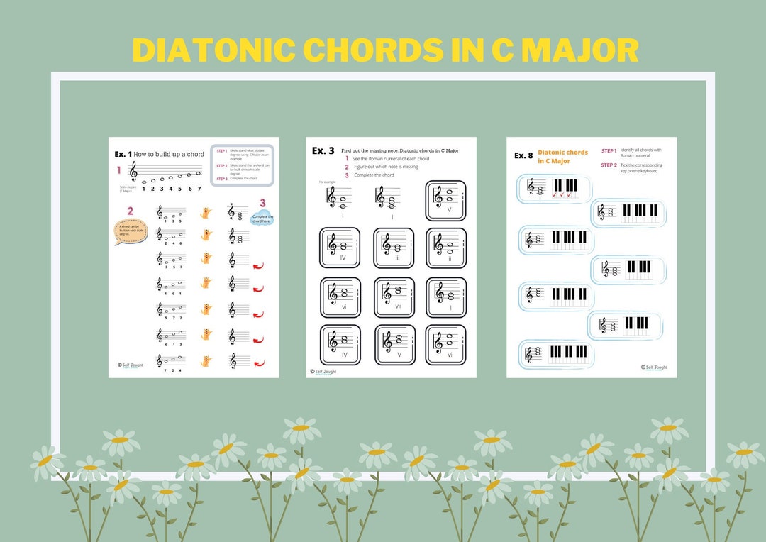 Diatonic Chords in C Major - Etsy