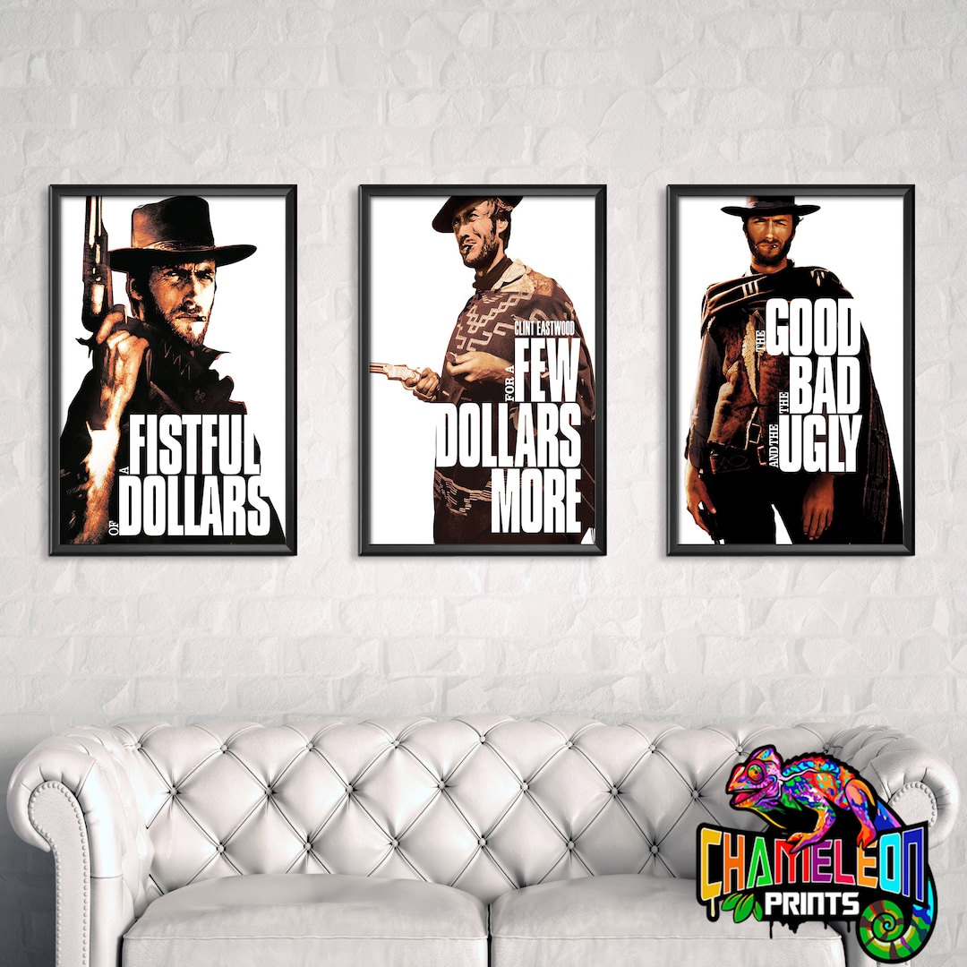 The Good the Bad the Ugly Trilogy Movie Posters buy 2 Get 1 Free Use ...