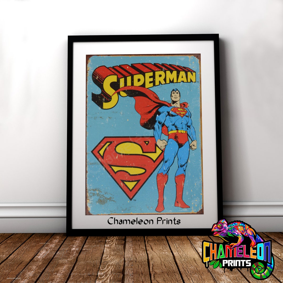 Superman Comic Poster buy 2 Get 1 Free Use Discount Code BUY2GET1FREE ...