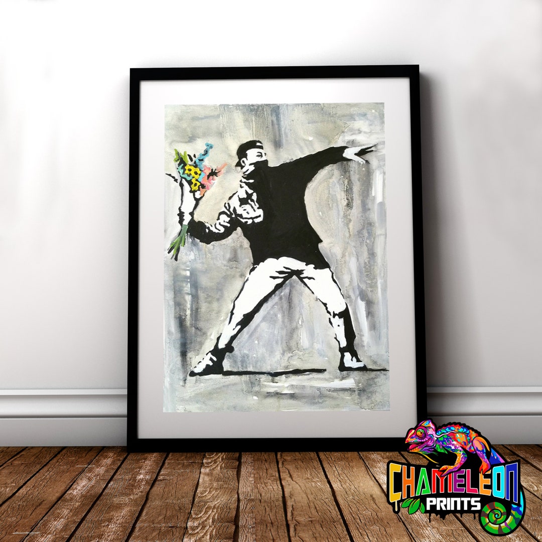 Banksy Flower Bomb Poster A3 A4 buy 2 Get 1 Free Use Discount Code ...
