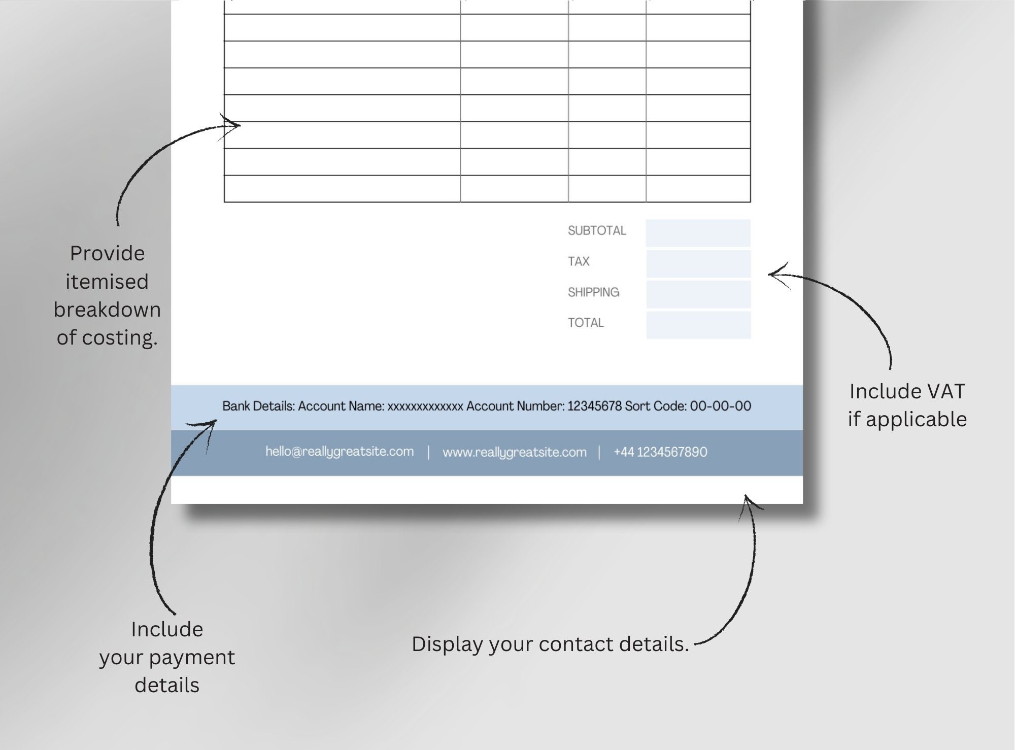 Modèle de facture, modèle de facture personnalisable à télécharger ...