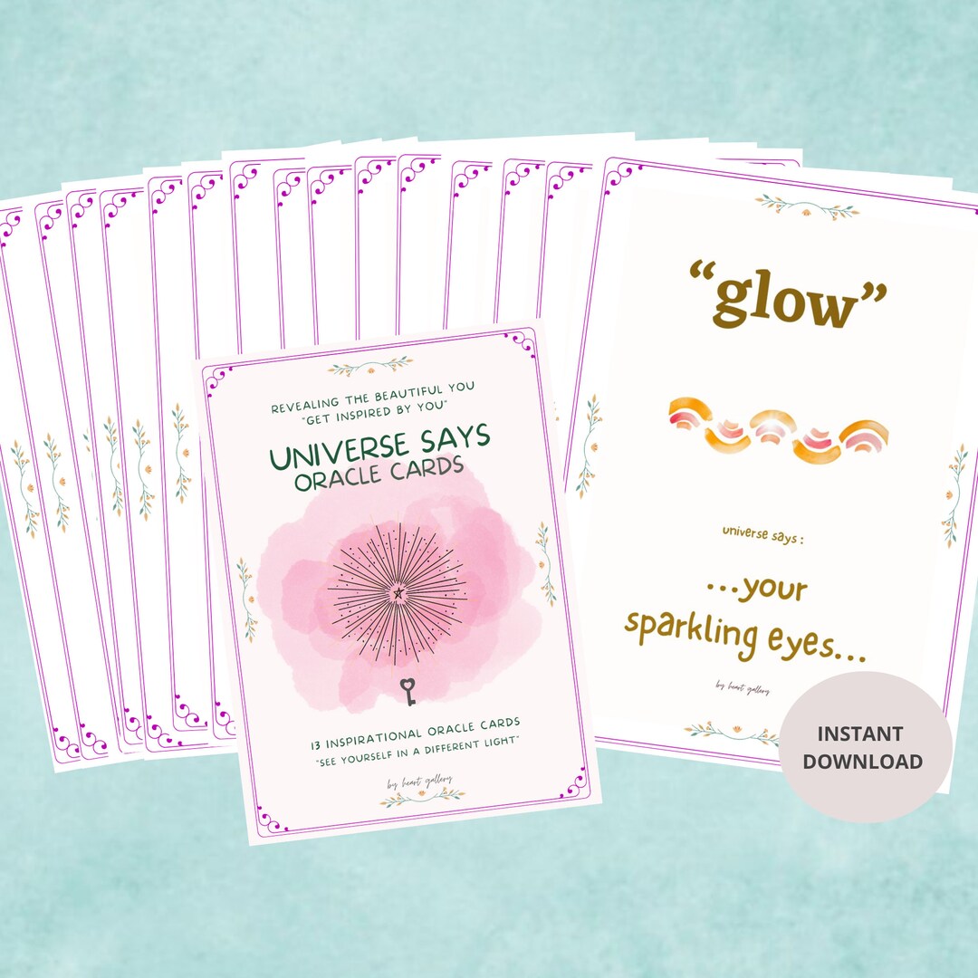 Universe Says-oracle Card Deck Energy Healing Oracle Cards Minimal ...