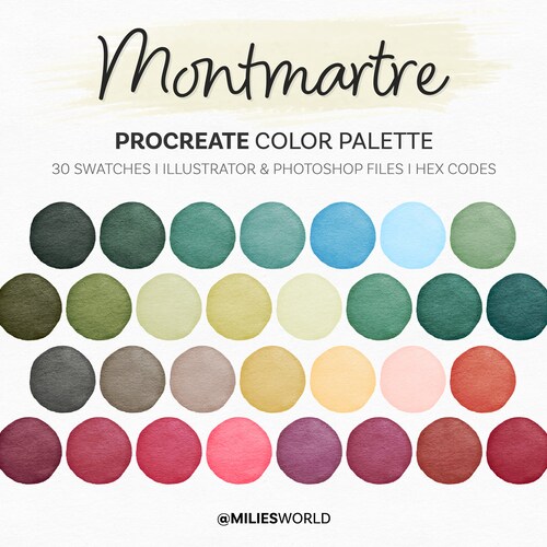 Sage Procreate Color Palette Color Swatches Ipad Etsy Australia