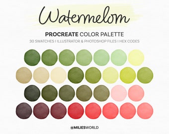 Watermelon Sugarprocreate Colour Palette / Procreate Color Palette ...