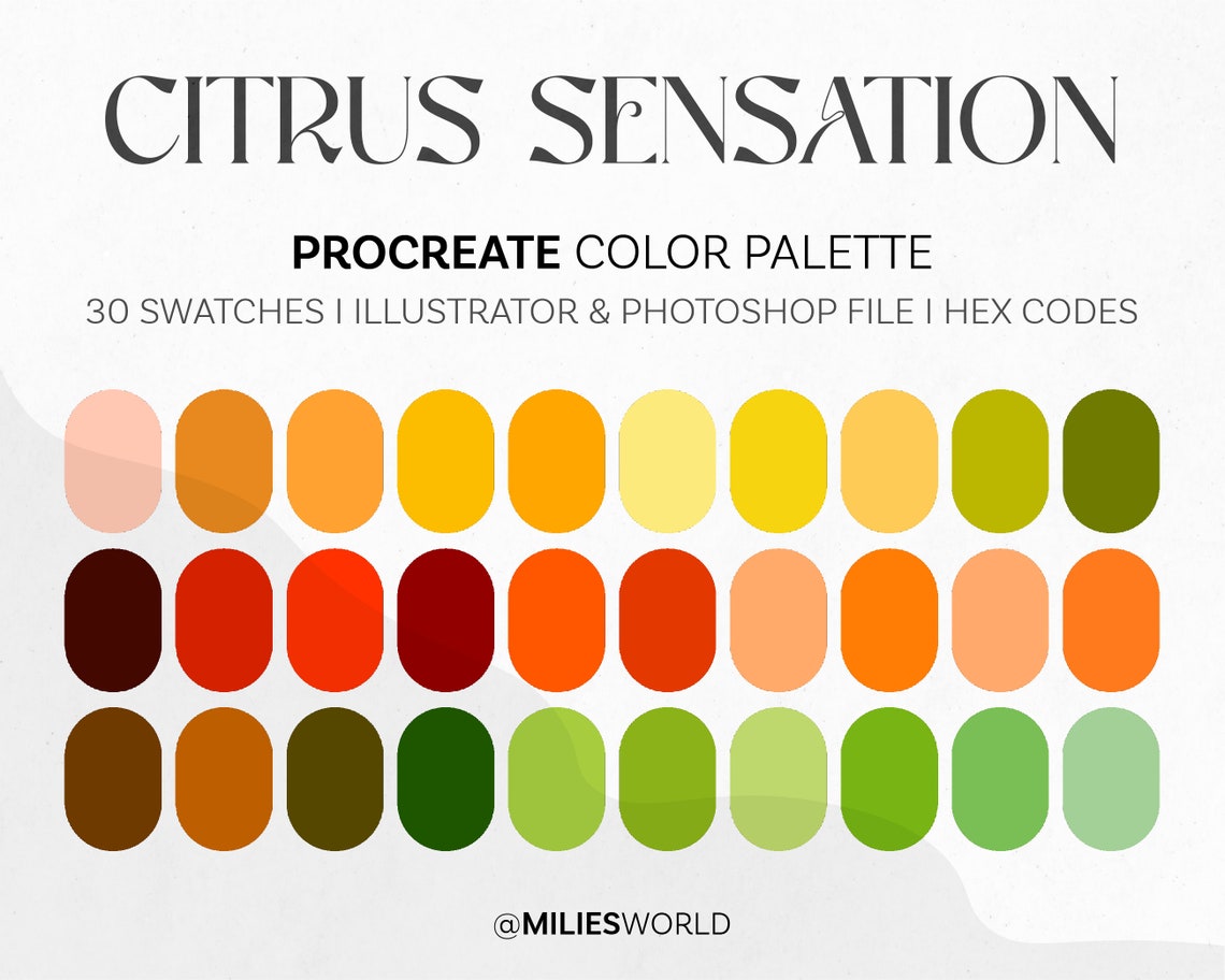 Fruit Salad Procreate Color Palette Bundle, Color Swatches, iPad ...