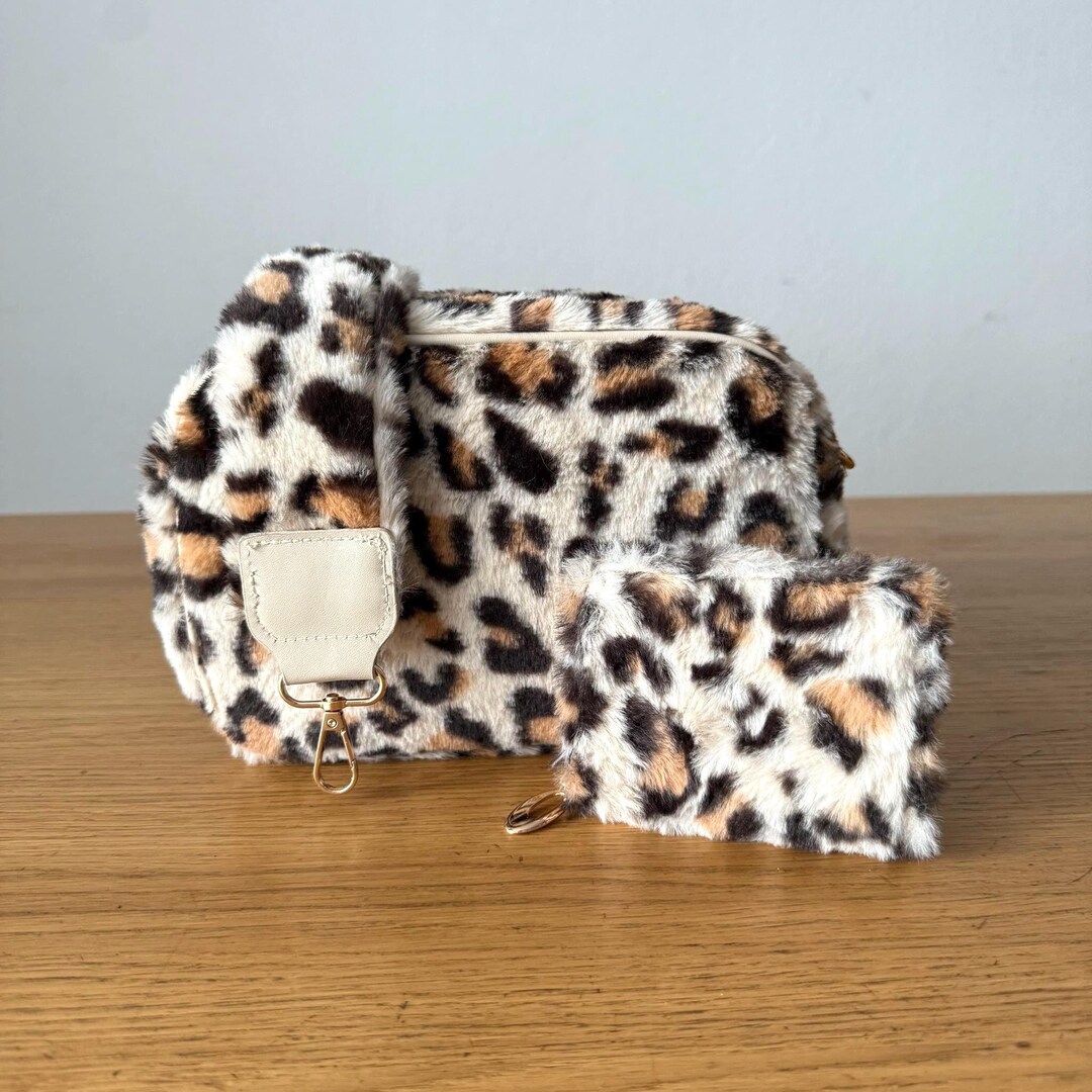 Plush Fur Bag & Wallet Gift Set, Crossbody Bag, Crossbag, Teddy Fur ...
