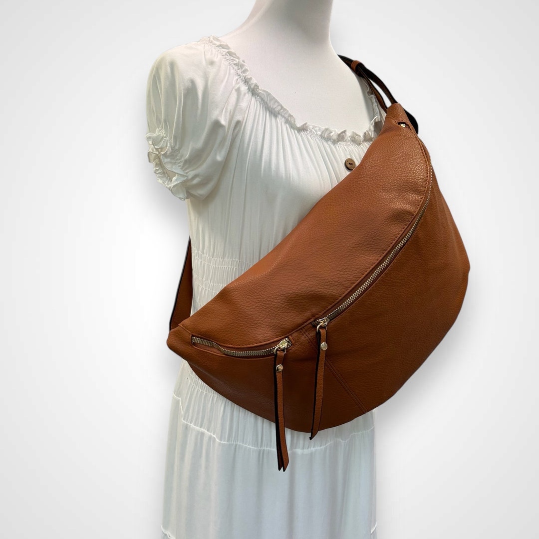 NOVA, XXL Crossbody Bag, Bum Bag With Gold Zipper, Crossbag, Crossbody ...