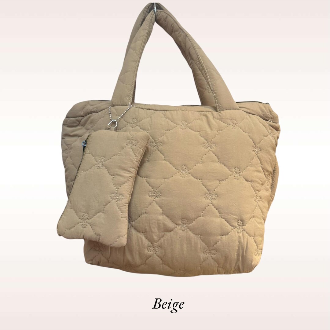 Padded Super Puffer Shoulder Bag With Small Hanging Pocket, Puffer Bag ...
