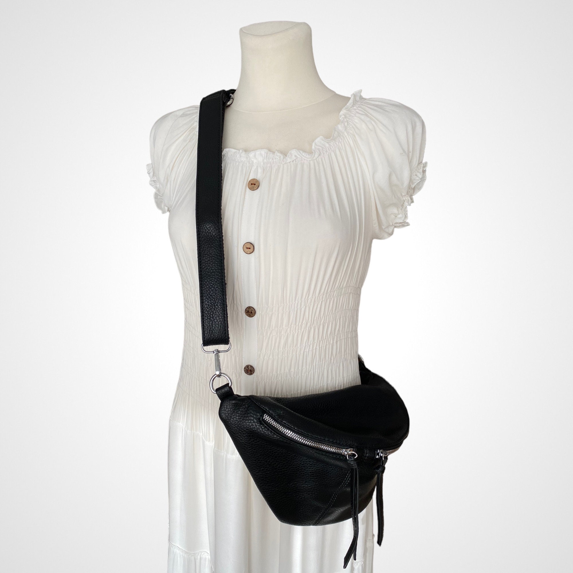 XL Crossbody Bag Black Crossbag Black Crossbody Bag Vegan - Etsy